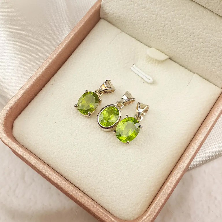 Peridot (Olivin) Privezak | Srebro 925 #11245