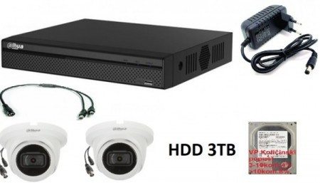 Dahua SET-13 * 2 kamere Full HD dome+dvr+hdd+napajanje 3TB Tehnicki pregled