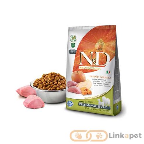 Farmina N & D Pumpkin Medium & Maxi Adult Boar & Apple hrana za odrasle pse srednjih i velikih rasa – 2.5kg