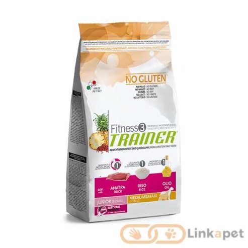 Trainer Fitness Junior Medium/Maxi Duck & Rice hrana za mlade pse, srednjih i velikih rasa, pačetina i pirinač – 3kg