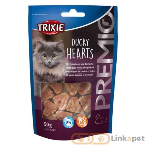 Trixie: Poslastica za mačke PREMIO Ducky Hearts, 50 gr