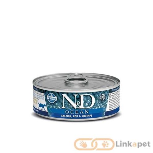 N&D Can Cat Ocean Salmon&Codfish&Shrimps – 80gr