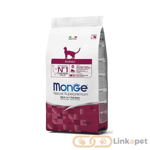 Monge Cat Indoor Za macke koje zive u zatvorenom prostoru, Piletina – 400gr