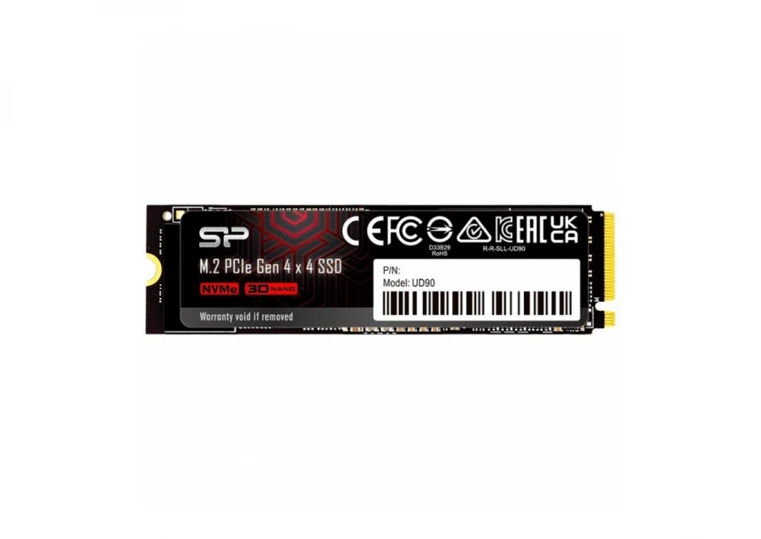 Silicon Power UD90 2TB SSD PCIe Gen 4x4 SSD UD90 SP02KGBP44UD9005 - PCIe Gen4x4 & NVMe 1.4, 3D NAND, SLC Cache + HMB, 5 year warranty - Max 4800/4200 MB/s