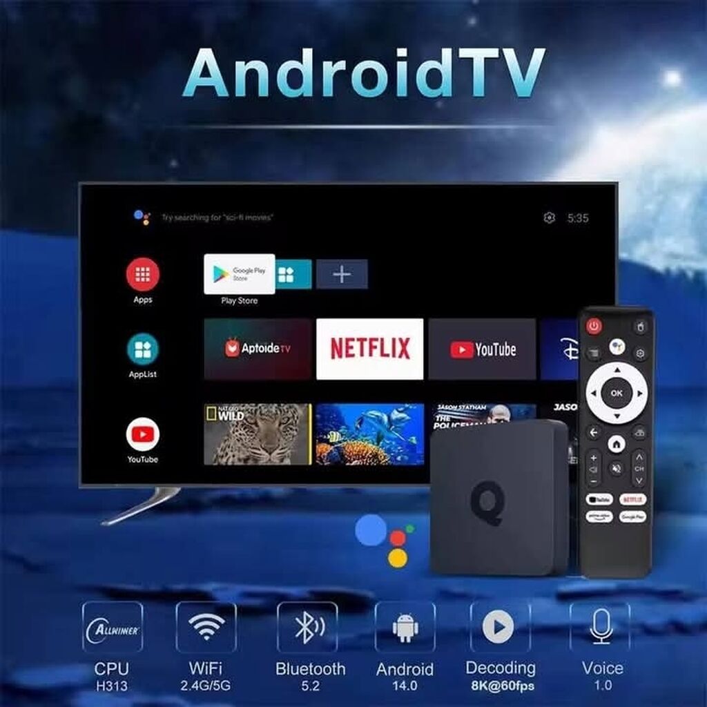 Q1 Smart ATV Box Android 10 Cena -4300 Viki Specifikacije: Podržane