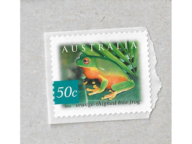 (M) markica 2003 Aust. 50c Orange-thighed tree frog