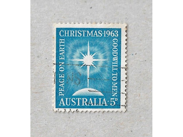 (M) markica 1963 Australija 5d Blue Christmas Star