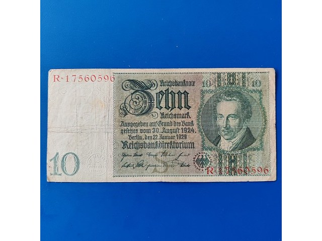 10 REICHSMARK 1929