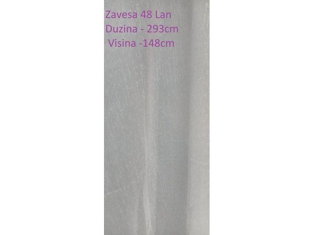 Zavesa 48 Lan Duzina - 293cm Visina -148cm