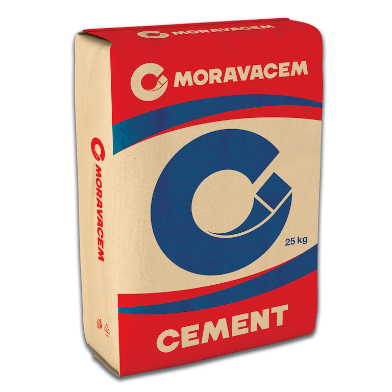 Moravacem pakovan cement PC 50M (V-L) 42.5 N, 25kg