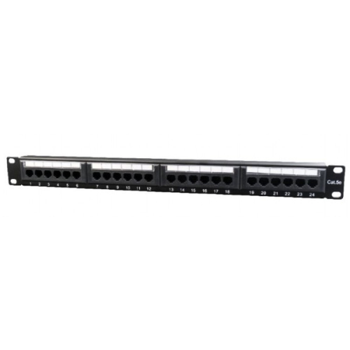 NPP-C524CM-001 Gembird Cat.5E 24 port patch panel with rear cable management