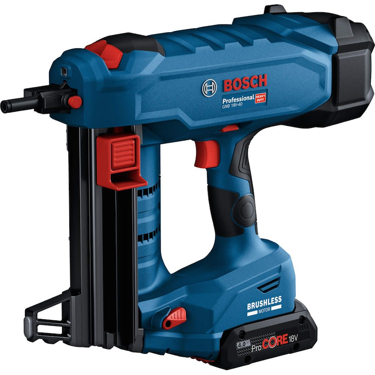 Bosch – Akumulatorski pištolj za eksere GNB 18V-40; 2×4,0Ah ProCore + punjač + XL-BOXX sa uloškom – 06019L7005