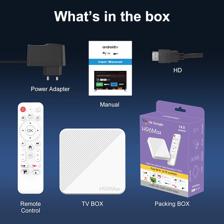 Smart TV Box H96 Max Android 14 4k TV Box