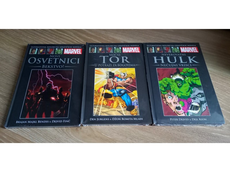 Marvel - 3 knjige (Novi Osvetnici, Tor, Hulk) - NOVO!