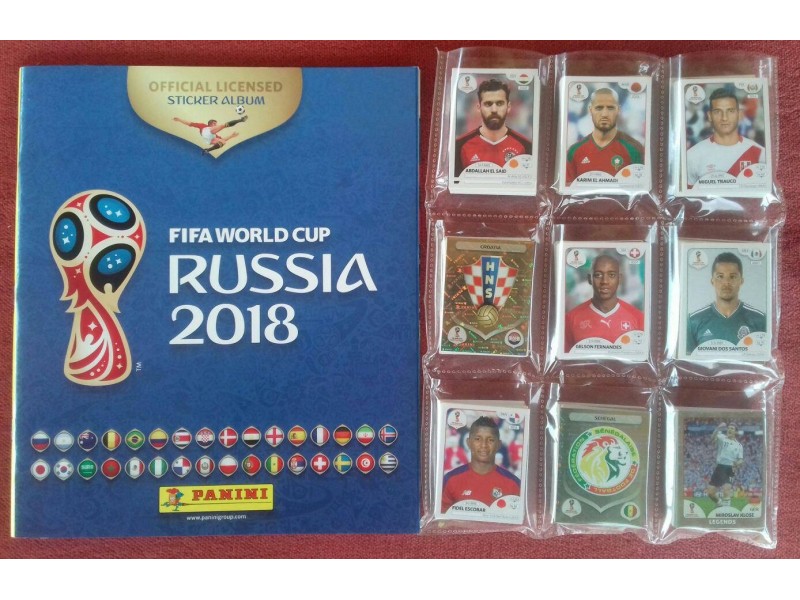 World Cup RUSIJA 2018 Panini Album + Kompletan set