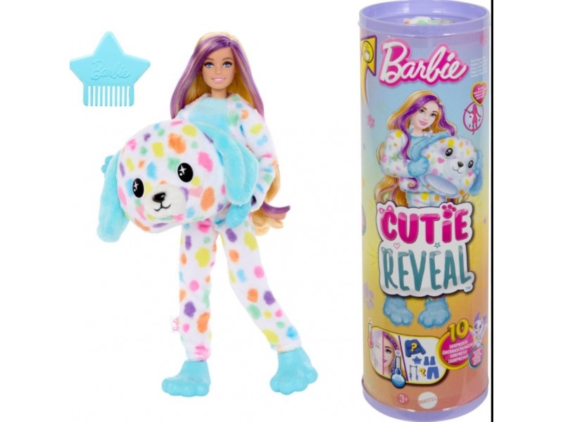 MATTEL BARBIE Cutie Reveal Doll, Dalmatian Costume DALM