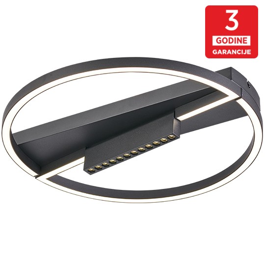 M10937 LED PLAFONSKA LAMPA 30W 3000K peščano crna 3Y Mitea Lighting