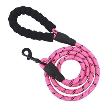 DOG LEASH WITH SOFT EVA PADDED HANDLE AND REFLECTIVE THREADS - 1.5M