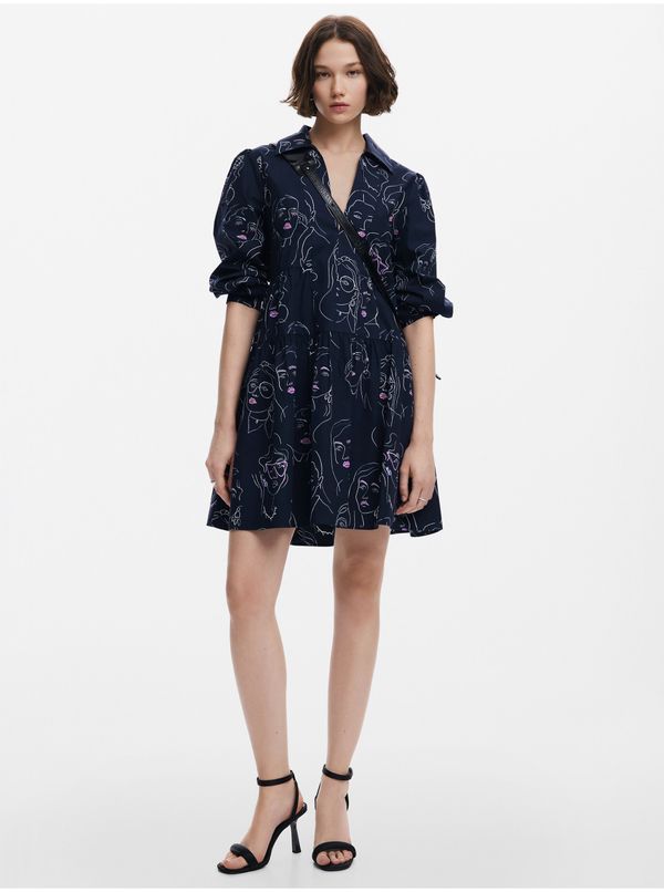 WOMEN'S PATTERNED SHIRT DRESS DESIGUAL LOUISVILLE - WOMEN