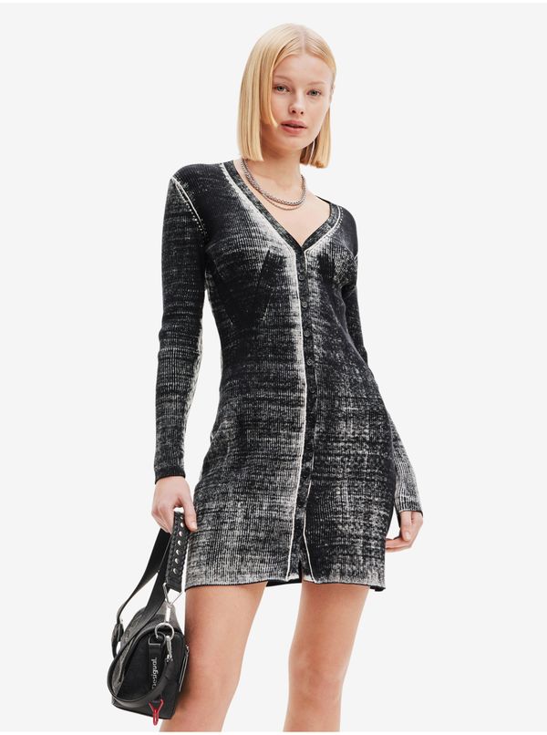 GREY-BLACK DRESS DESIGUAL ASTURIAS - WOMEN