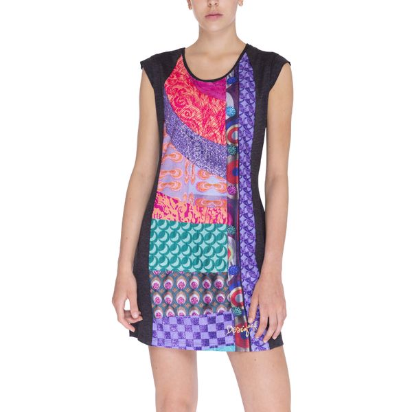 DESIGUAL ŠATY WOMAN KNITTED DRESS SHORT SLEEVE