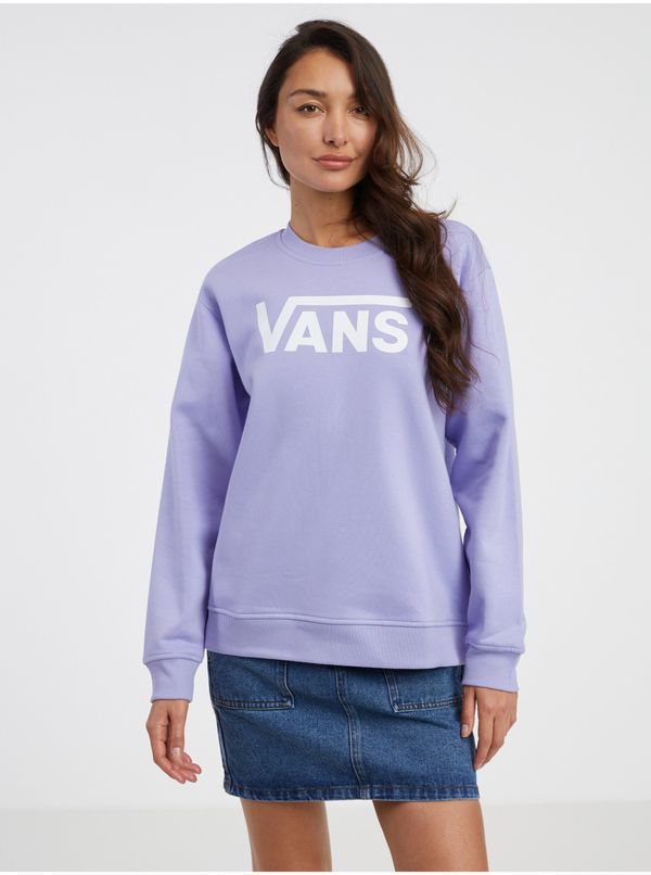 LIGHT PURPLE WOMEN'S SWEATSHIRT VANS CLASSIC CREW - WOMEN