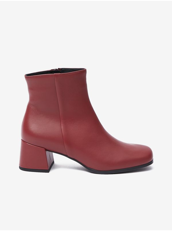 BURGUNDY WOMEN'S LEATHER ANKLE BOOTS HÖGL LOU - WOMEN'S