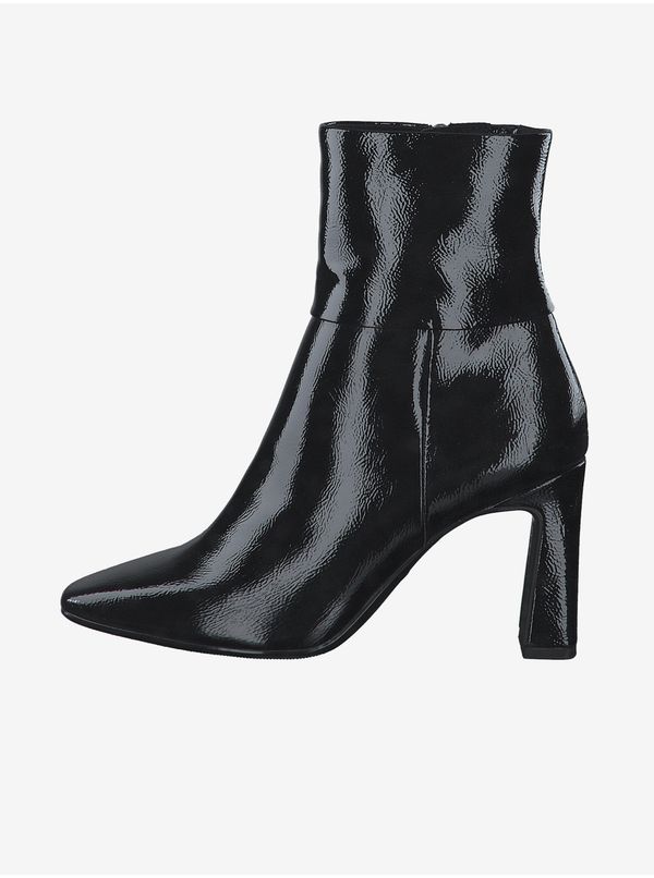 BLACK ANKLE BOOTS ON HEEL TAMARIS - WOMEN'S