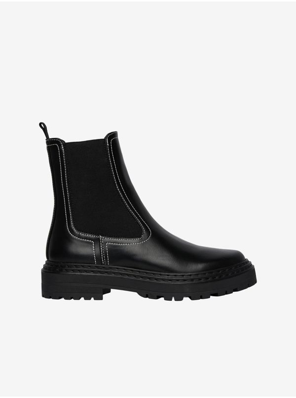 BLACK WOMEN'S CHELSEA ANKLE BOOTS PIECES RIKKA - LADIES