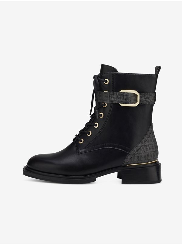 BLACK TAMARIS ANKLE BOOTS - WOMEN