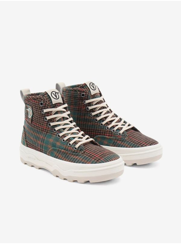 BROWN CHECKERED PLATFORM SNEAKERS VANS - WOMEN