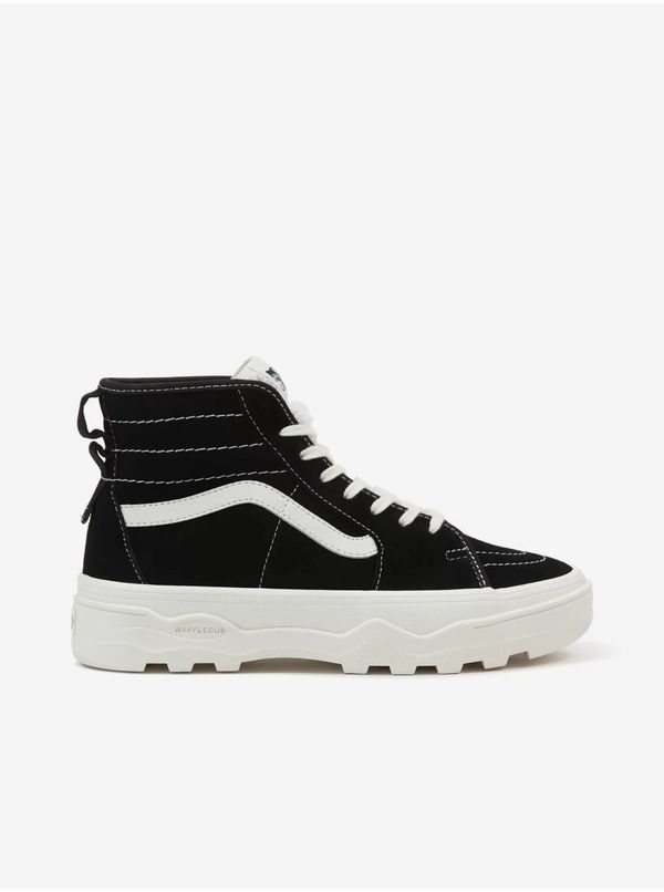 VANS UA SENTRY SK8-HI BLACK ANKLE LEATHER SNEAKERS - LADIES