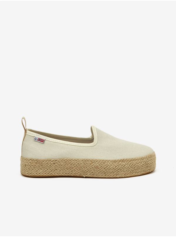 BEIGE WOMEN'S SLIP-ON PLATFORM SHOES NAPAPIJRI - WOMEN'S