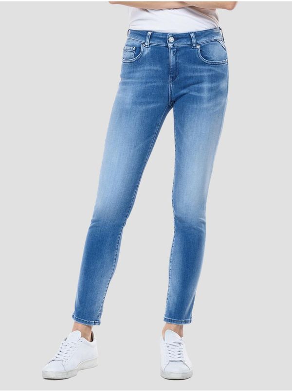 BLUE WOMEN'S SLIM FIT JEANS REPLAY - WOMEN