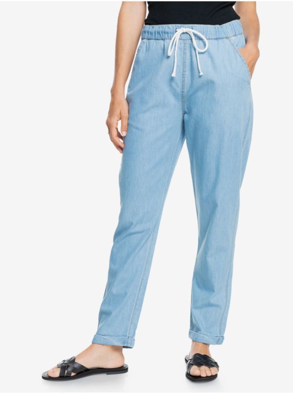 LIGHT BLUE WOMEN'S STRAIGHT FIT JEANS ROXY SLOW SWELL - WOMEN