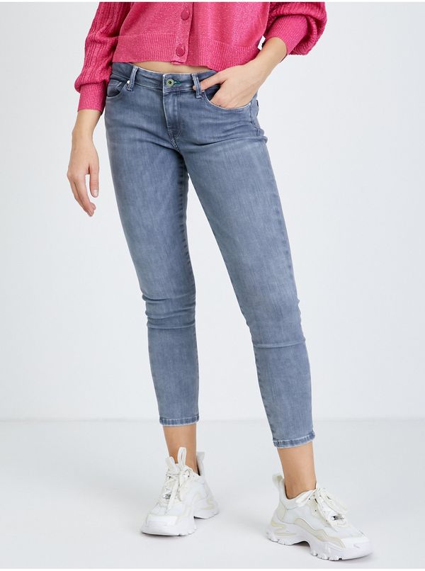 LIGHT GREY WOMEN SKINNY FIT JEANS JEANS LOLA - WOMEN