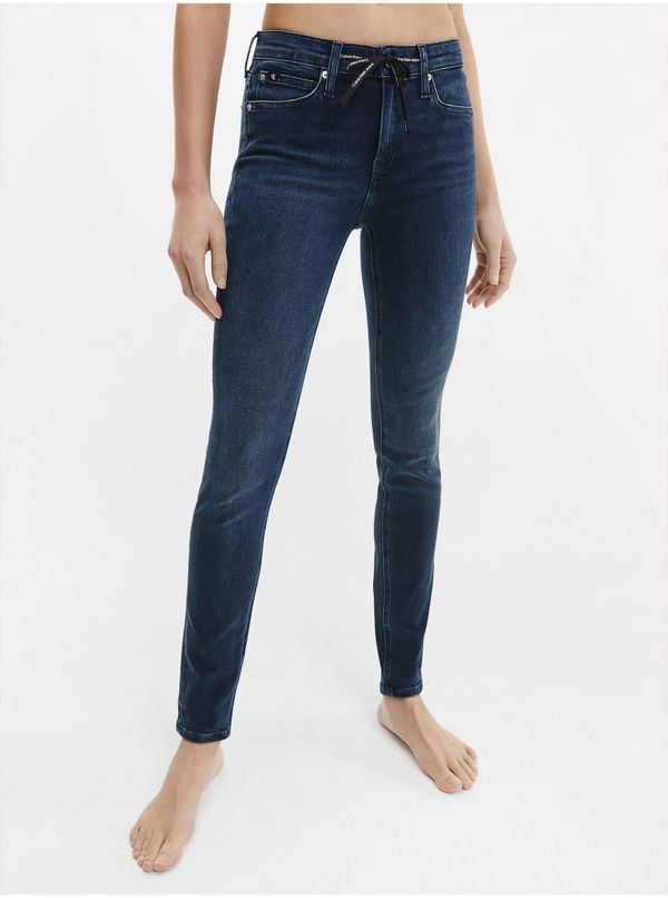 DARK BLUE WOMEN'S SKINNY FIT JEANS CALVIN KLEIN JEANS - WOMEN'S