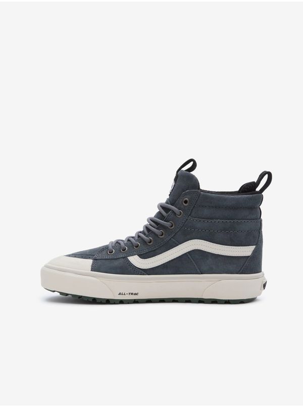 DARK BLUE MEN'S SUEDE ANKLE SNEAKERS VANS SK8-HI - MEN'S