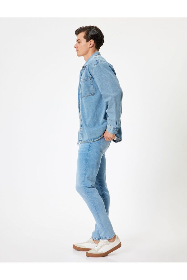 KOTON BUTTONED REGULAR WAIST SKINNY FIT JEANS - MICHAEL JEAN