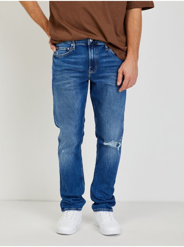 BLUE MEN'S SLIM FIT JEANS CALVIN KLEIN JEANS - MEN'S
