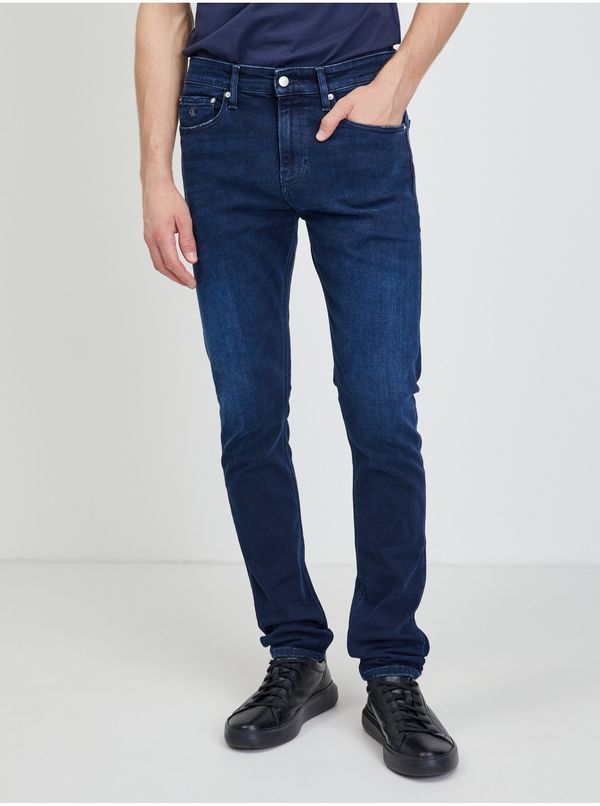 DARK BLUE MEN'S SKINNY FIT JEANS CALVIN KLEIN JEANS - MEN