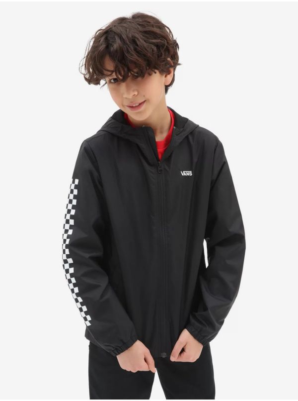 BLACK LIGHTWEIGHT JACKET FOR BOYS VANS GARNETT WINDBREAKER - BOYS