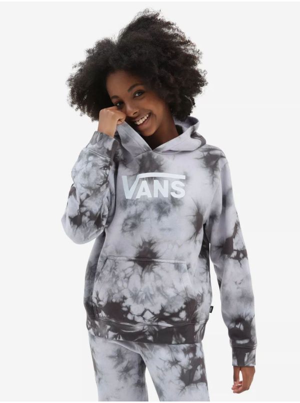 GREY GIRLY BATIK HOODIE VANS - GIRLS