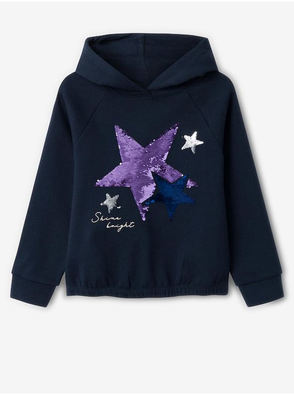 DARK BLUE GIRLS' HOODIE NAME IT FRIDA - GIRLS