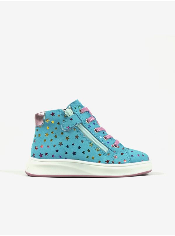 BLUE GIRLS' SUEDE ANKLE SNEAKERS RICHTER - GIRLS