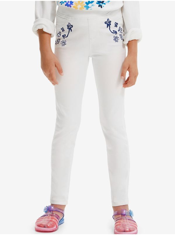 WHITE JEANS DESIGUAL VERD FOR GIRLS - GIRLS