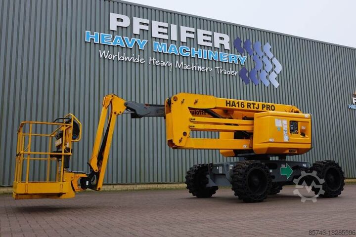 Artikulisan teleskopski bum lift
Haulotte HA16RTJ Pro Diesel, 4x4x4 Drive, 16 m Working Heig