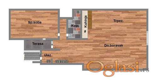 Dvosoban stan 90m2-Kej