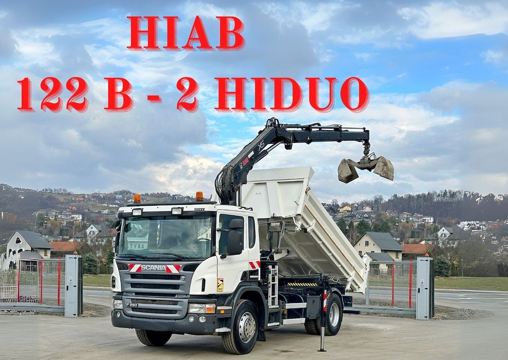 Scania P 280 * HIAB 122 B - 2 HIDUO + FUNK* TOPZUSTAND kiper