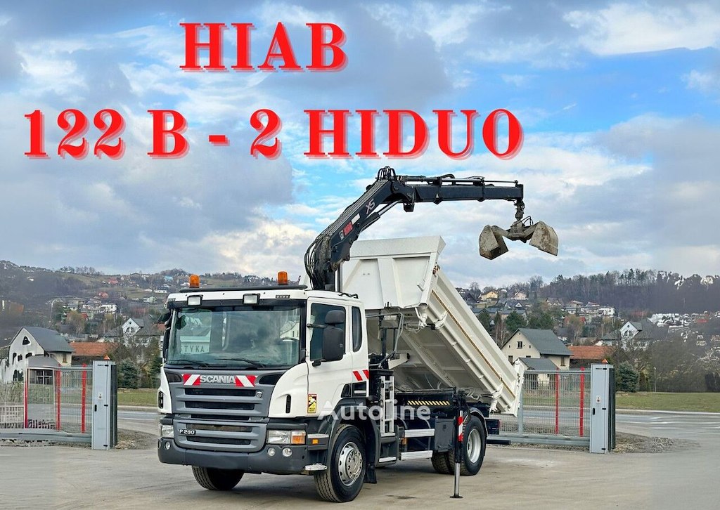 Scania P 280 * HIAB 122 B - 2 HIDUO + FUNK* TOPZUSTAND kiper